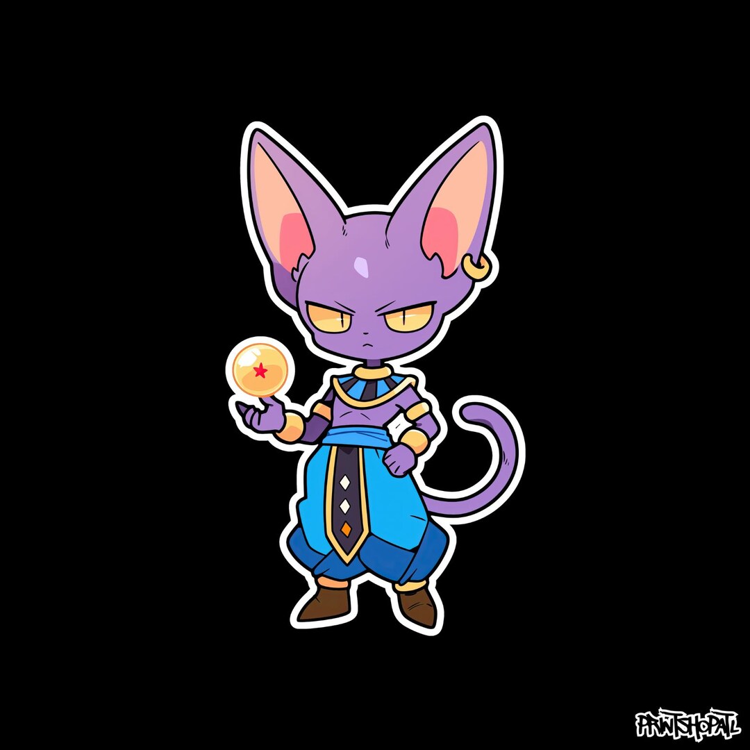 Beerus | Water Proof, Vinyl Sticker Decal - Etsy