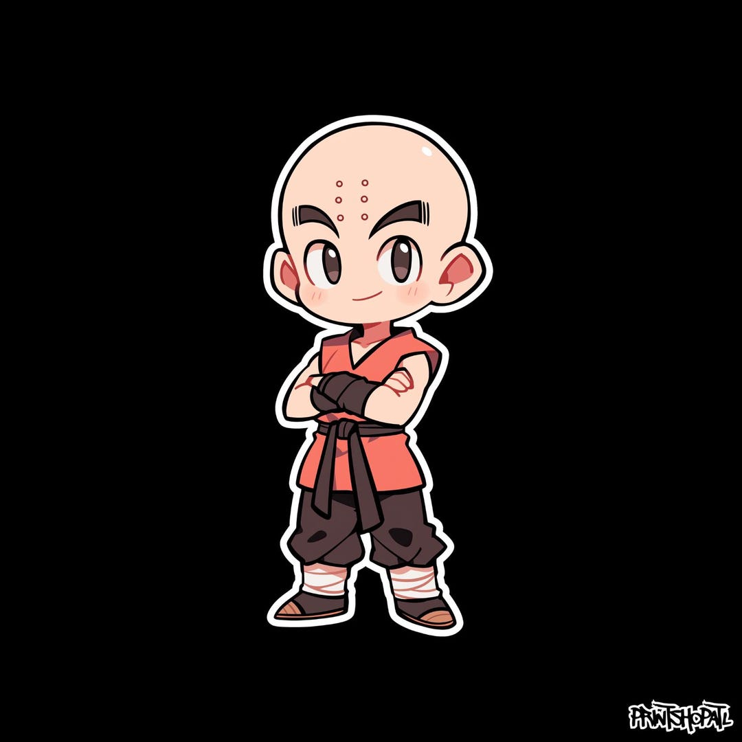 Krillin | Waterproof, Weather Proof, Vinyl Sticker Decal - Etsy