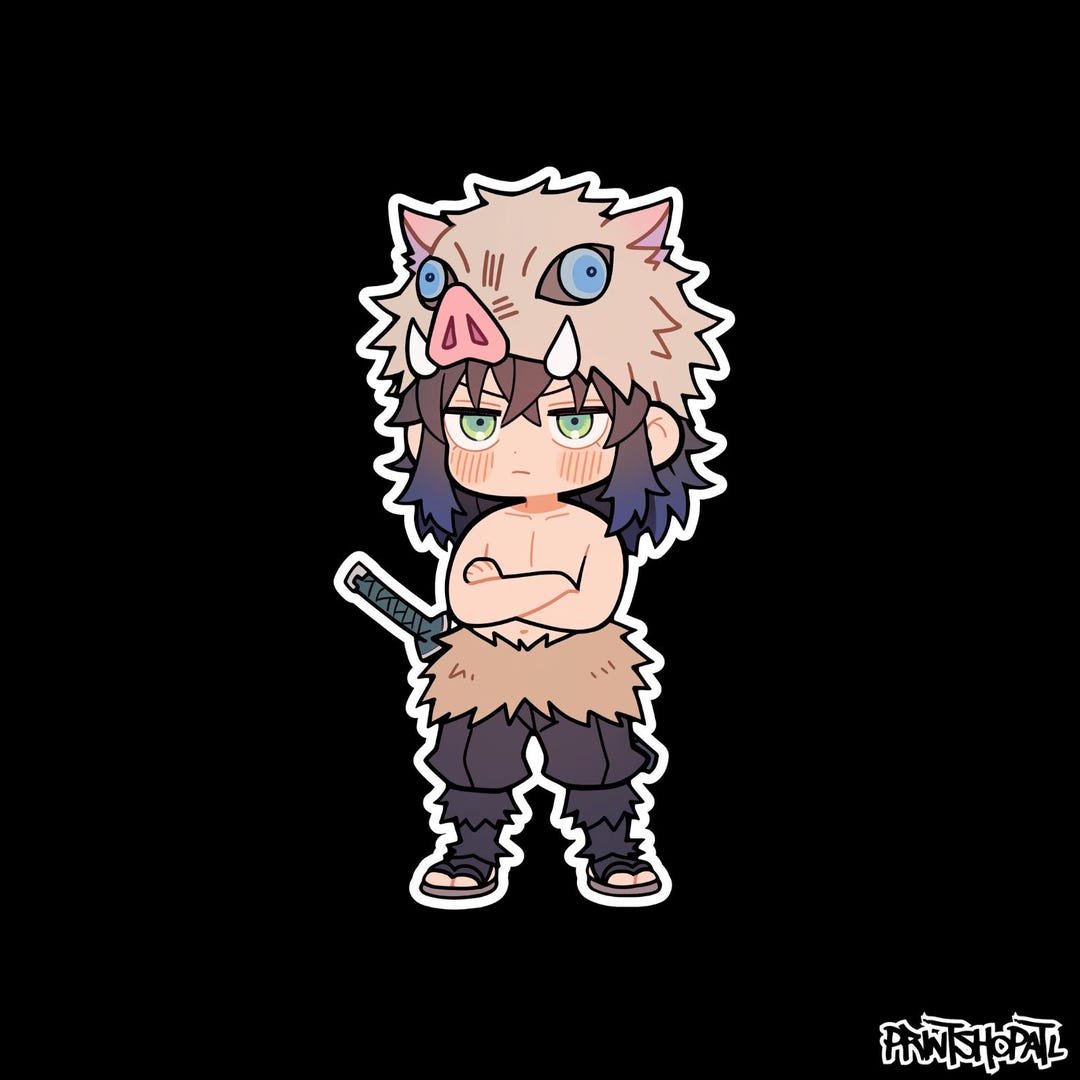 Inosuke | Water Proof, Vinyl Sticker Decal - Etsy