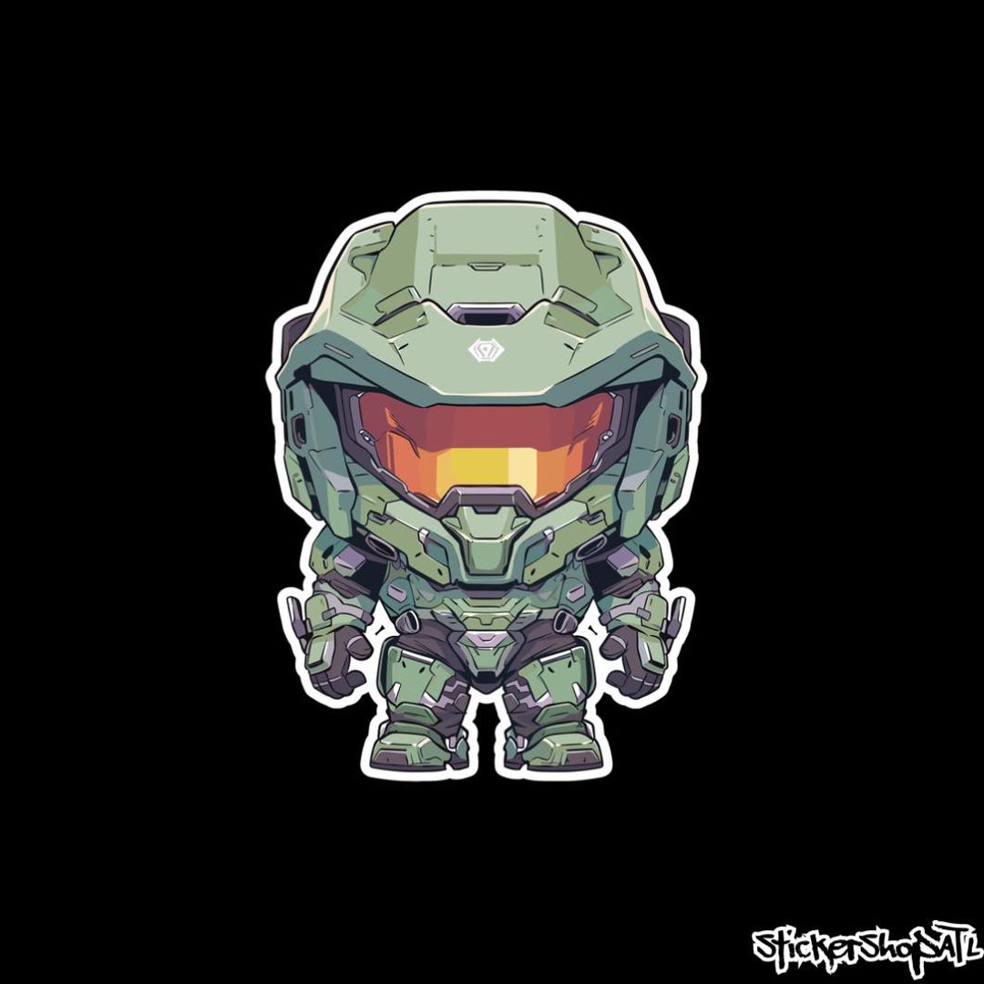 Halo Master Chief Water Proof, Weather Proof, Vinyl Sticker Decal - Etsy