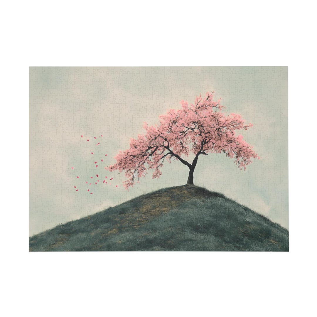 Pink Cherry Blossom Tree Jigsaw Puzzle, Tranquil Scenery, Relaxing ...