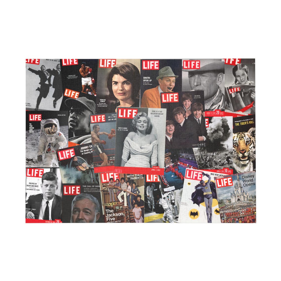 Iconic LIFE Magazine Covers Puzzle - Vintage Pop Culture Legends ...