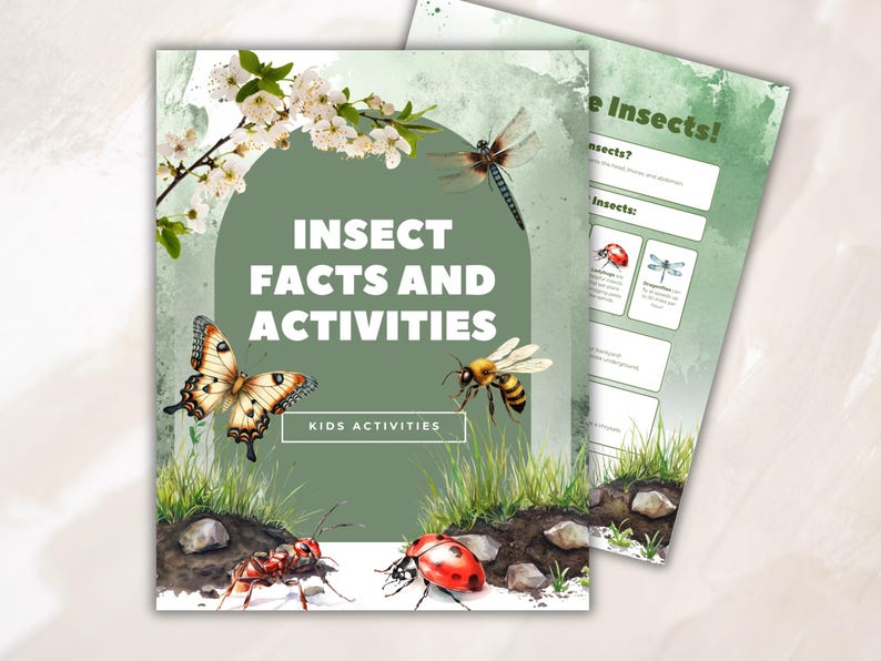 Insect Facts and Activities Printable for Kids: Learn About Garden Bugs ...
