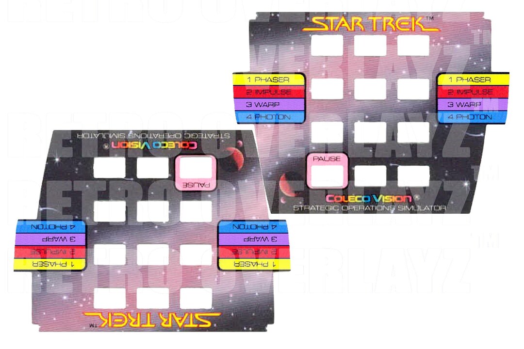 Colecovision Super Action Controller Overlays, Retro Overlayz Brand ...