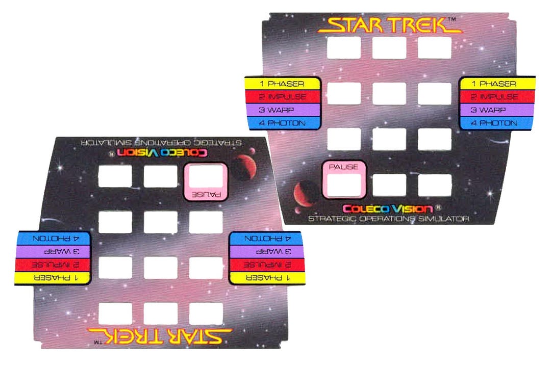 Colecovision/adam Super Action Controller Overlays, Replicas, Full ...