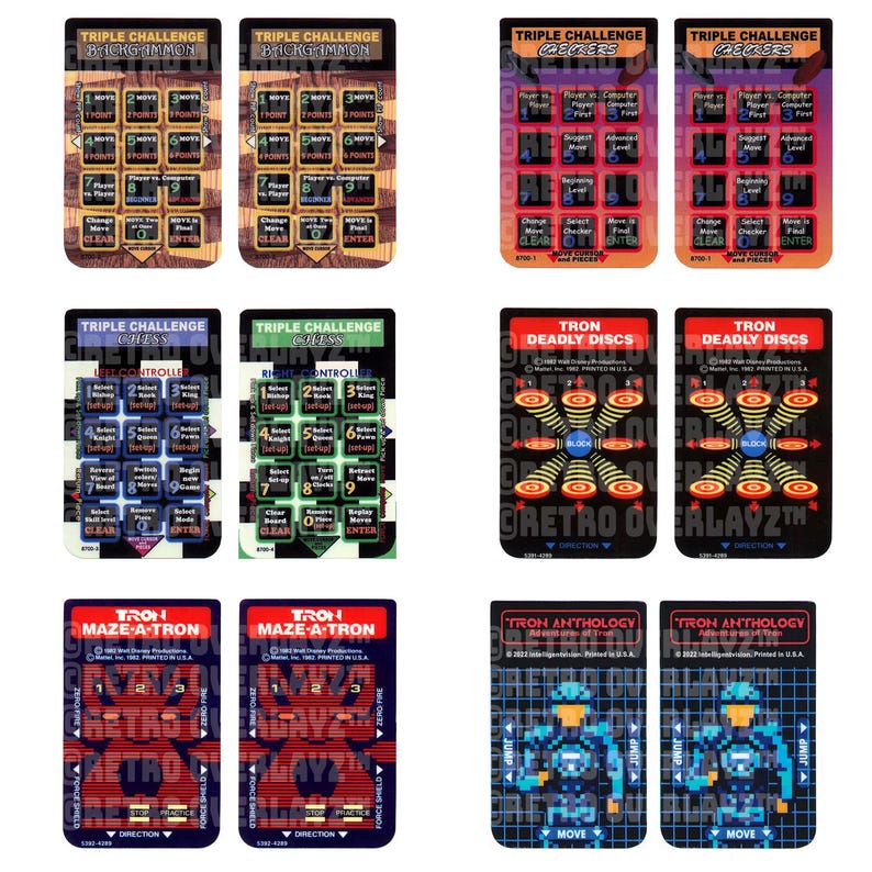 Part 6 Retro Overlayz™ Brand Intellivision Overlays, NEW, Full Color ...