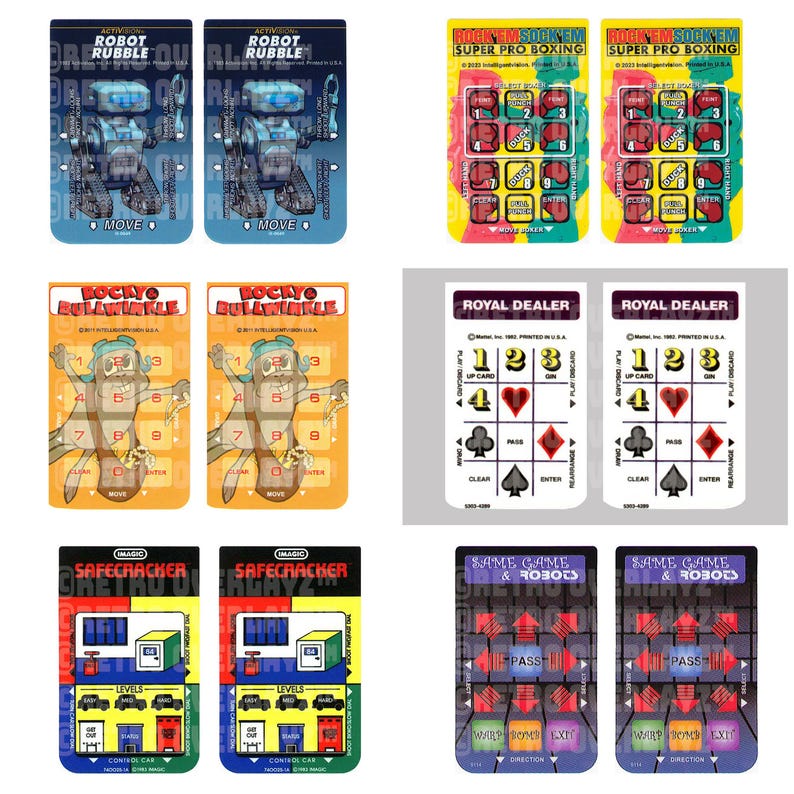 Intellivision SPRINT, ORIGINAL & FLASHBACK Overlays, Part 4, (2-for-1 ...