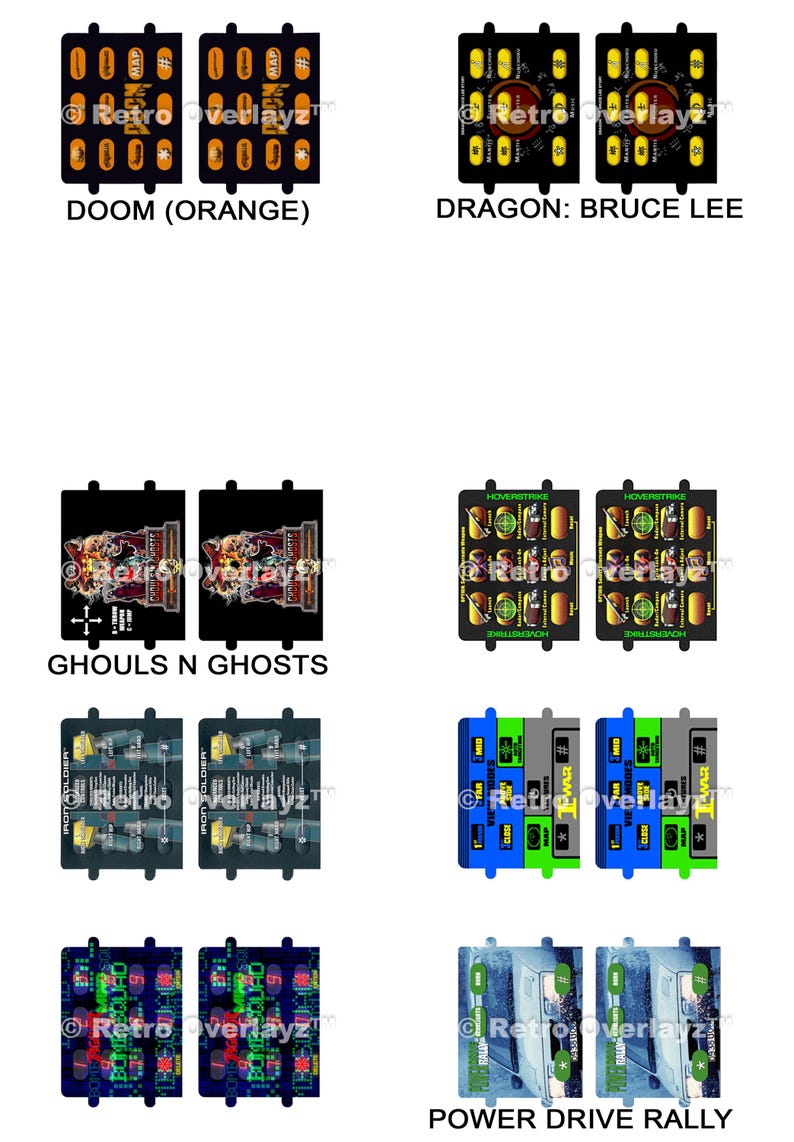 Atari Jaguar Controller Overlays, Retro Game Overlays, Gloss, (2 for 1 ...