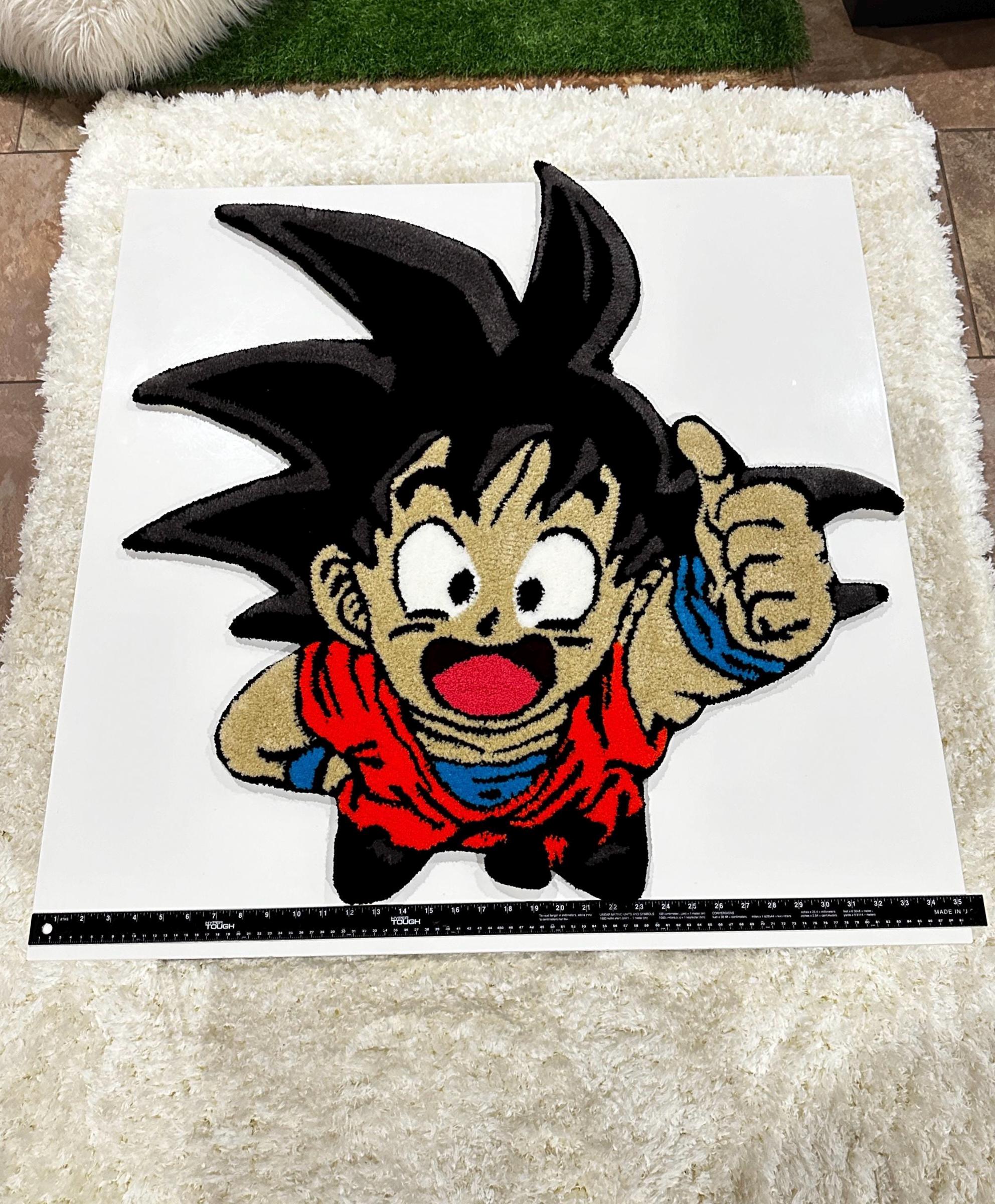 Anime Goku, Handmade, Tufted Rug, Wall Decor - Etsy