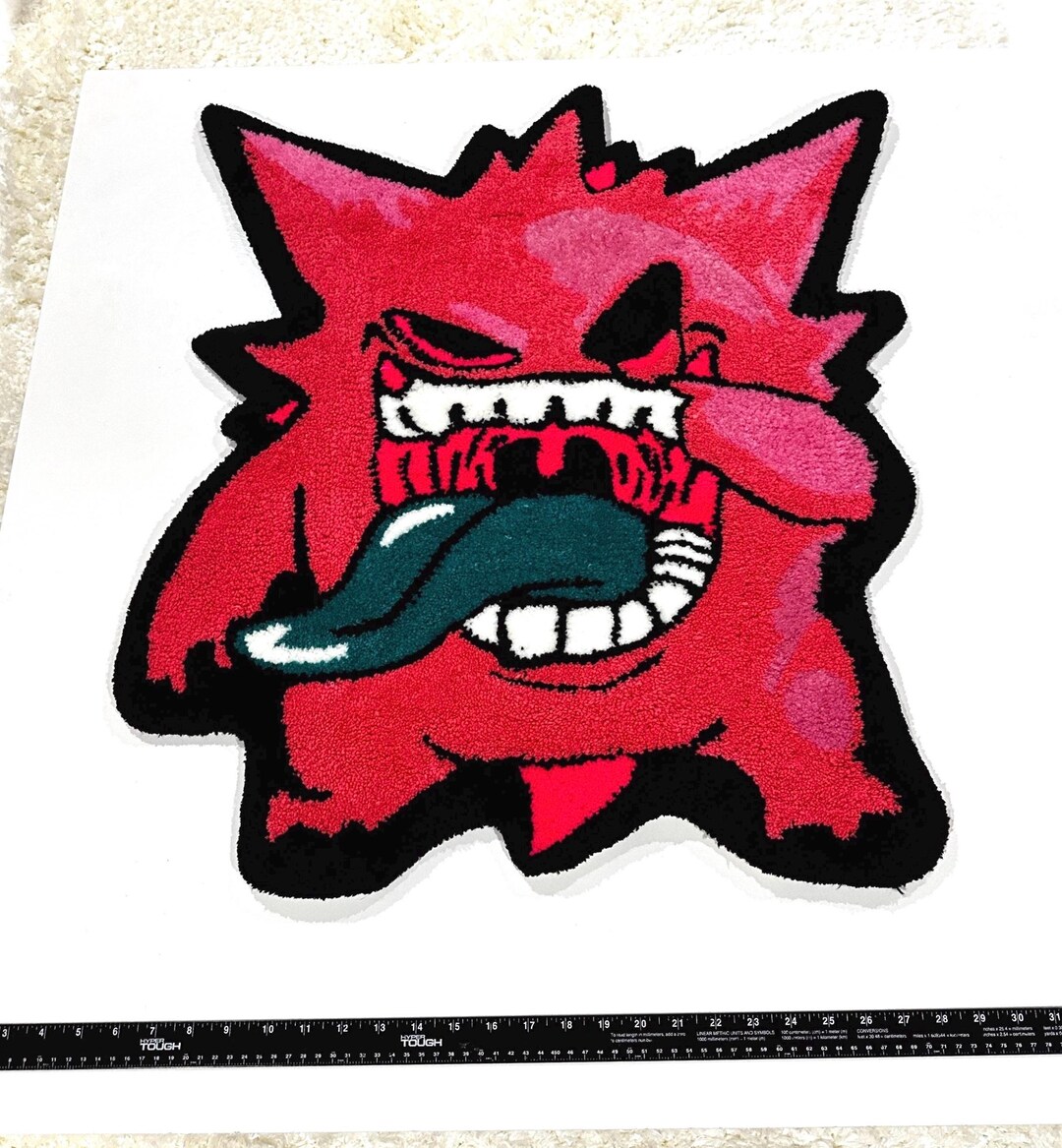 Anime Majin Buu, Gengar, Handmade, Tufted Rug, Wall Decor - Etsy