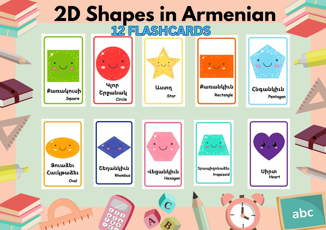 Bilingual Shapes Flashcards for Kids – Fun and Educational Learning ...