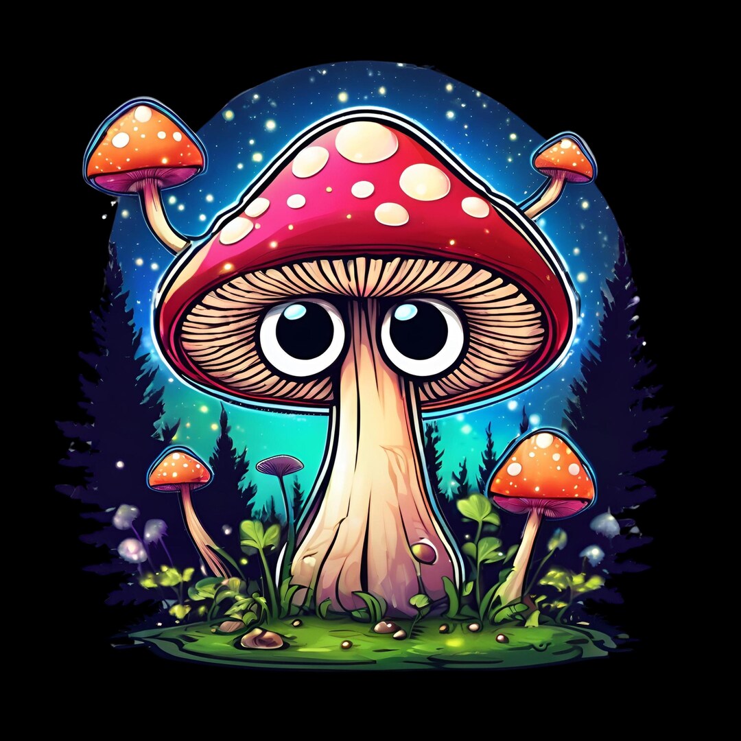 Space Shrooms Digital Design – Trippy Galactic Mushrooms! - Etsy