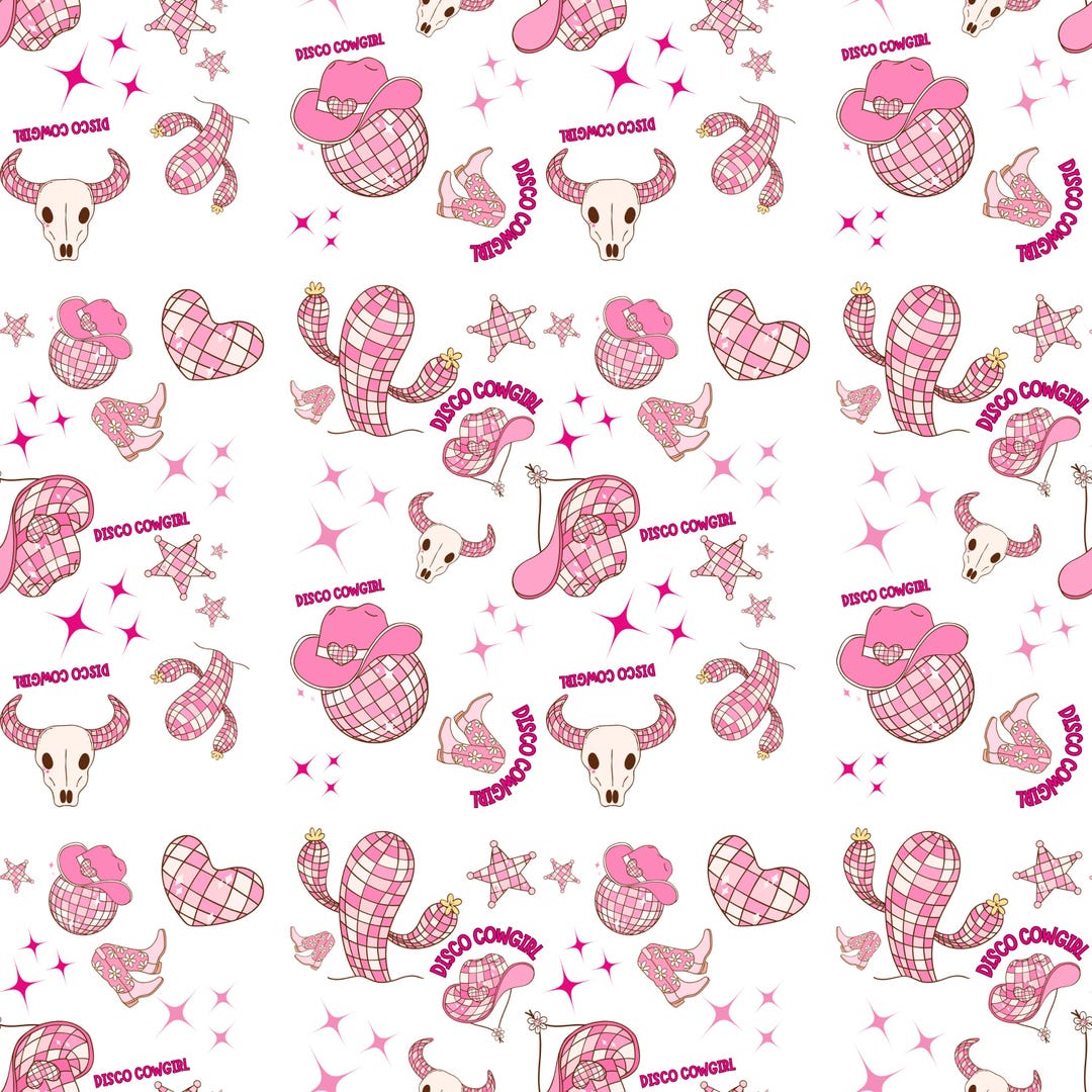 Disco Cowgirl Background Transparent Background - Etsy