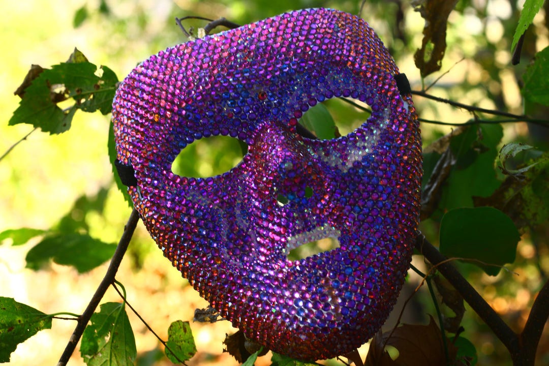 Purple Crystal Mask for Crying, Halloween, or Cult Activities. - Etsy
