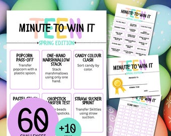 Easter Minute to Win It Party Game, Easter Printable Game, Kids Easter ...
