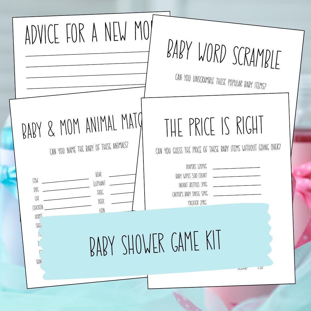 Baby Shower Games | Printable Games for a Baby Shower | the Price is ...