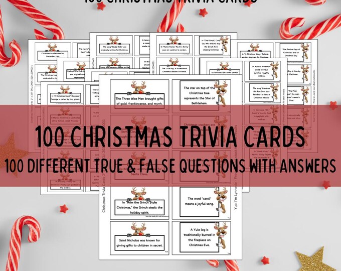 Christmas True or False Trivia Game – PDF Download, Digital Download ...