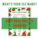 Elf Name Game: Christmas Party Ice Breaker (PDF Printable) - Etsy
