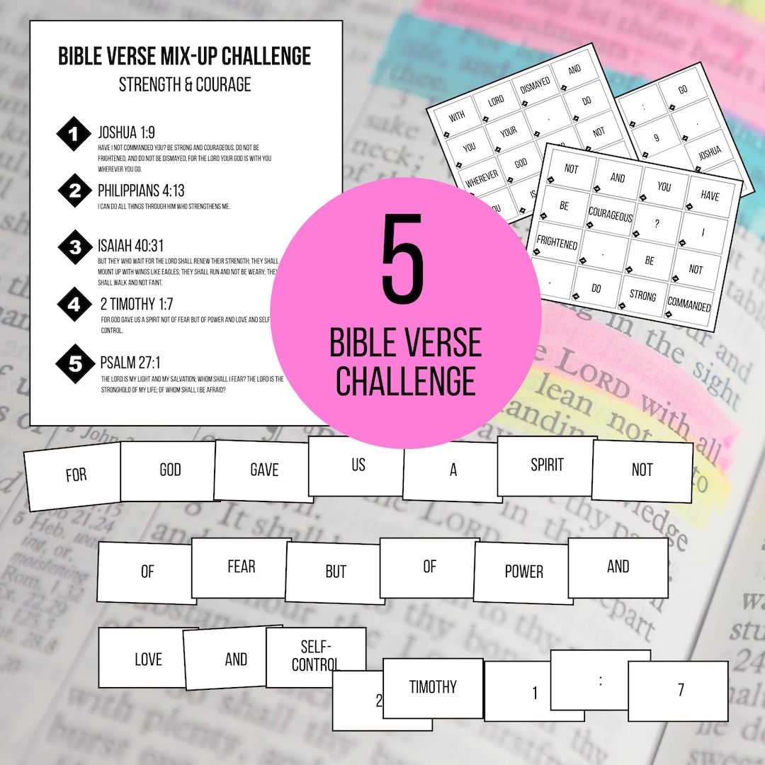 Bible Verse Mix up Game: Youth Scripture Memory Challenge (PDF) - Etsy
