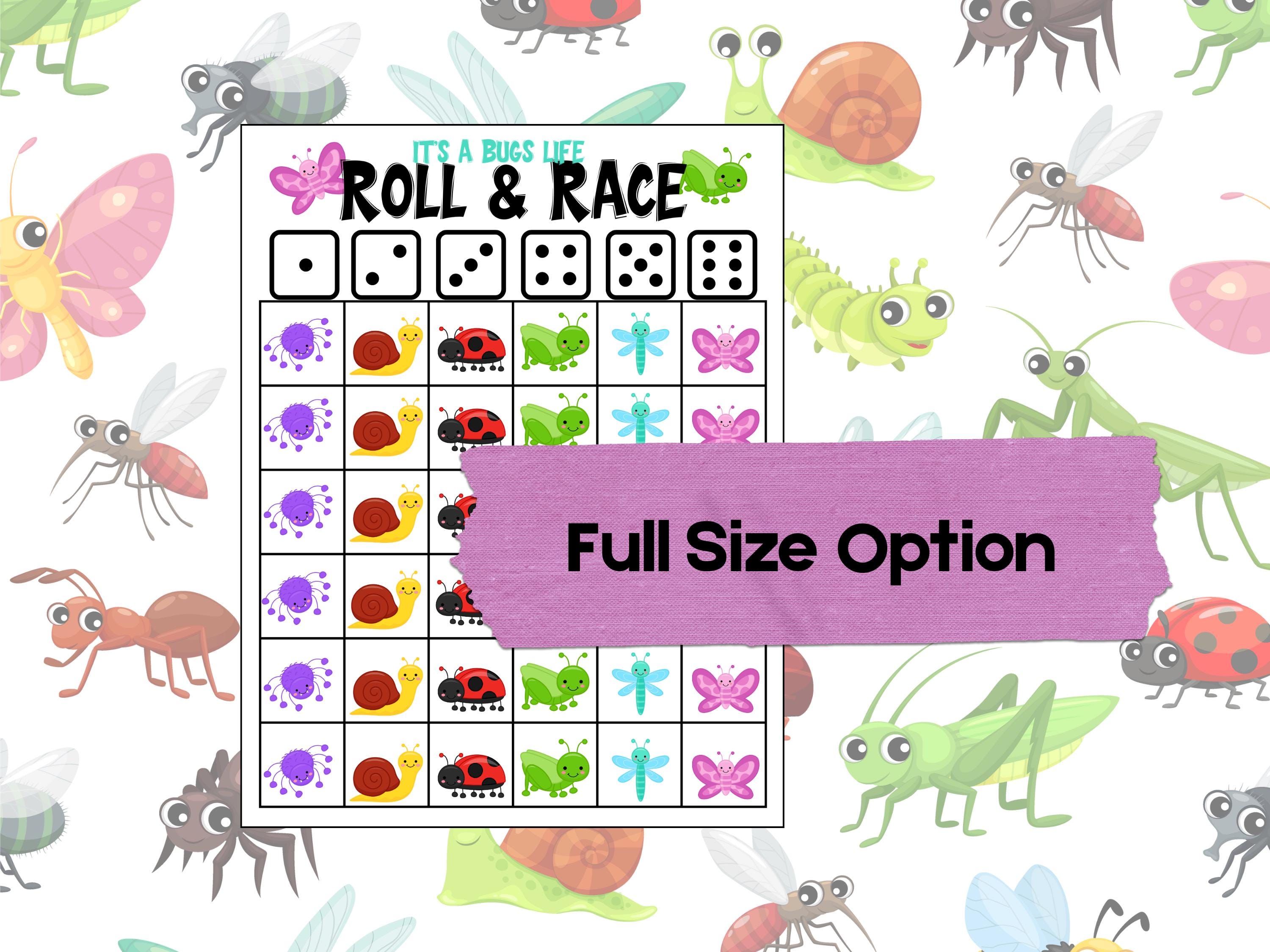 Roll and Cover | Race and Roll | Its a Bugs Life | Preschool Dice Game ...