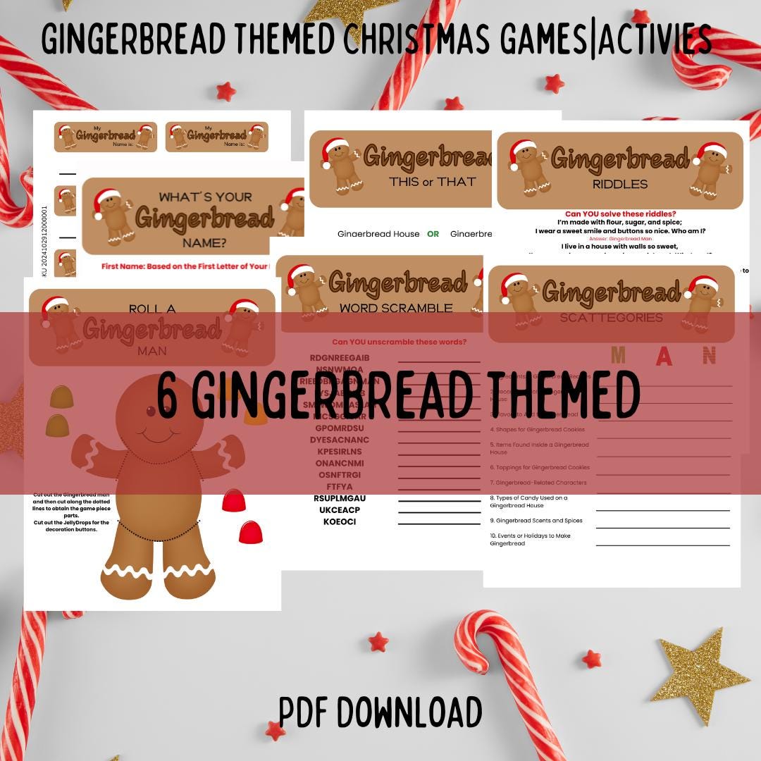 Gingerbread Themed Christmas Games | Christmas Activity for Family ...