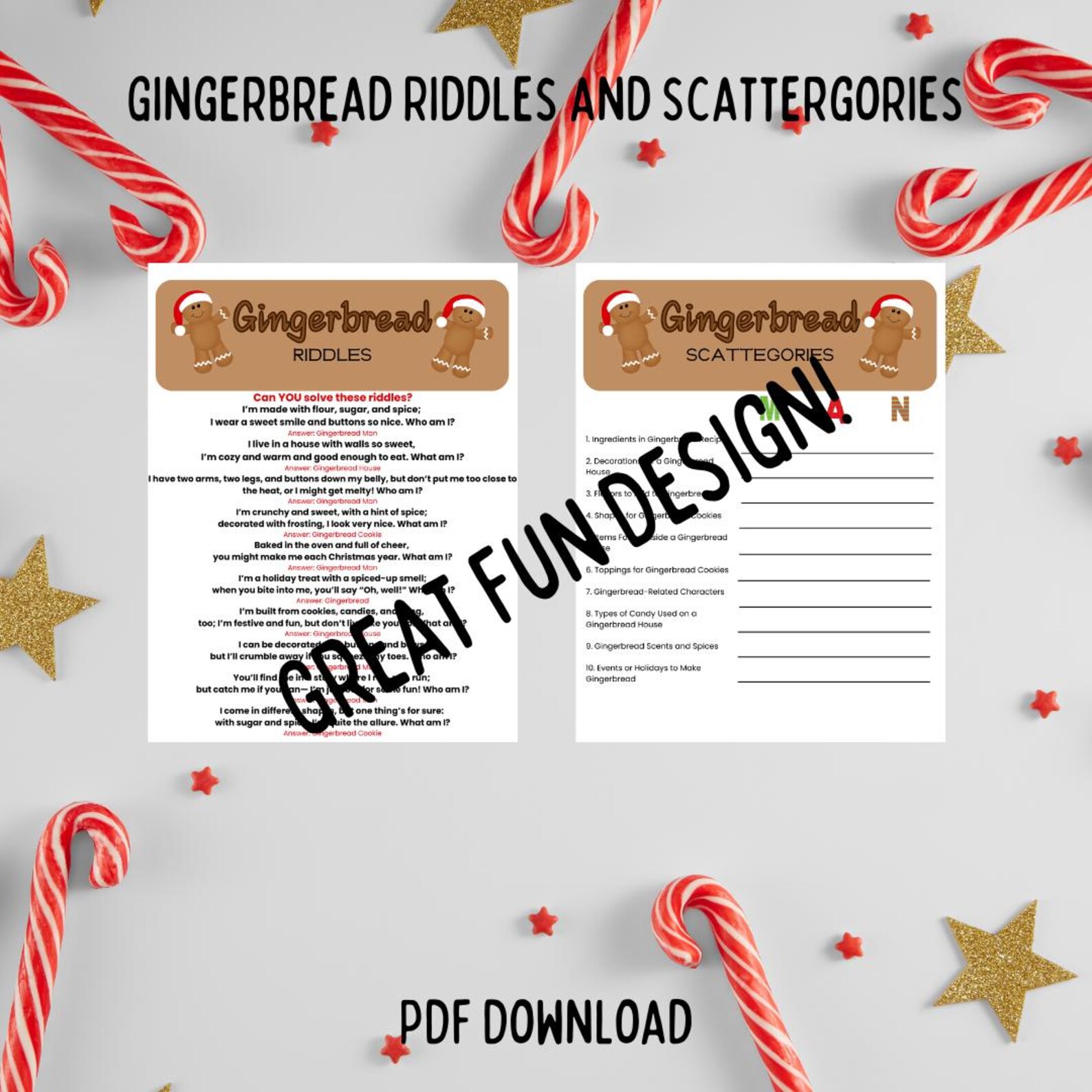 Gingerbread Themed Christmas Games | Christmas Activity for Family ...