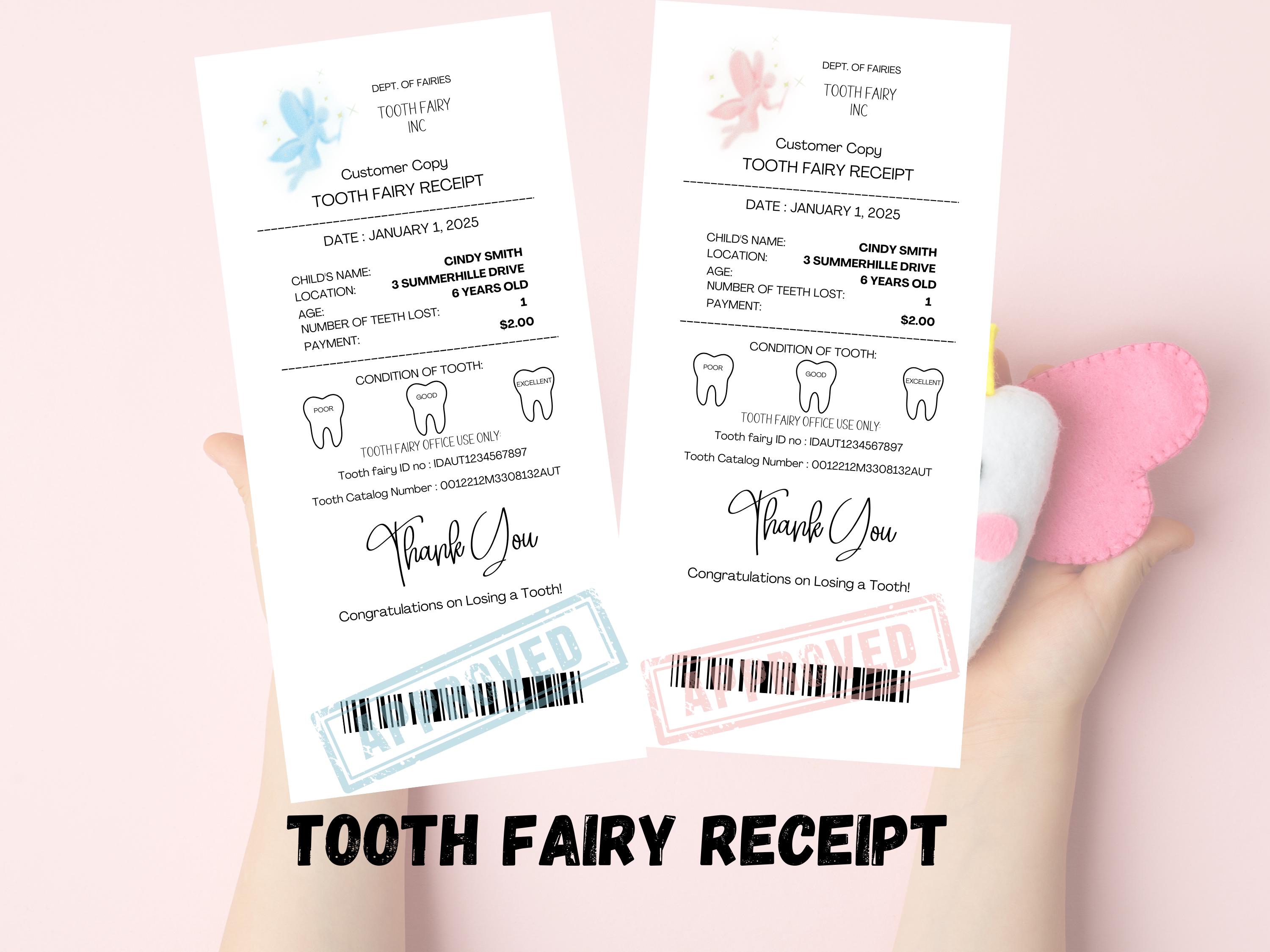 Magical Tooth Fairy Bundle: Letters, Receipts, Certificates (printable ...
