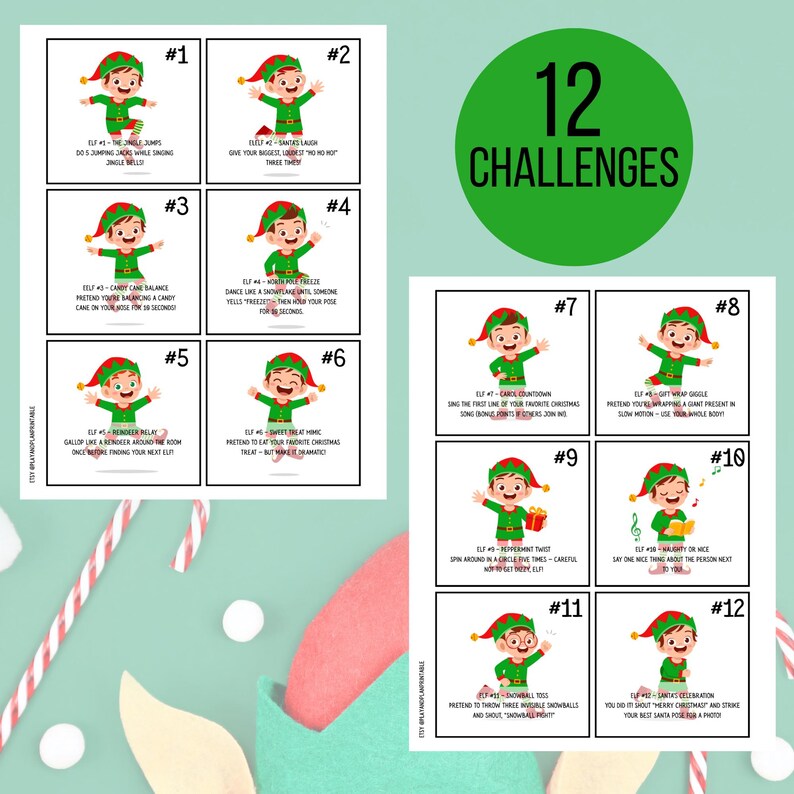 Elf on the Shelf Game | Christmas Clues and Challenges (PDF) - Etsy