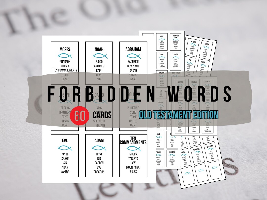Old Testament Bible Game: Youth Group Trivia (PDF Downloadable Cards ...