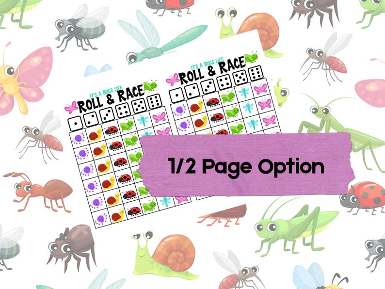 Roll and Cover | Race and Roll | Its a Bugs Life | Preschool Dice Game ...