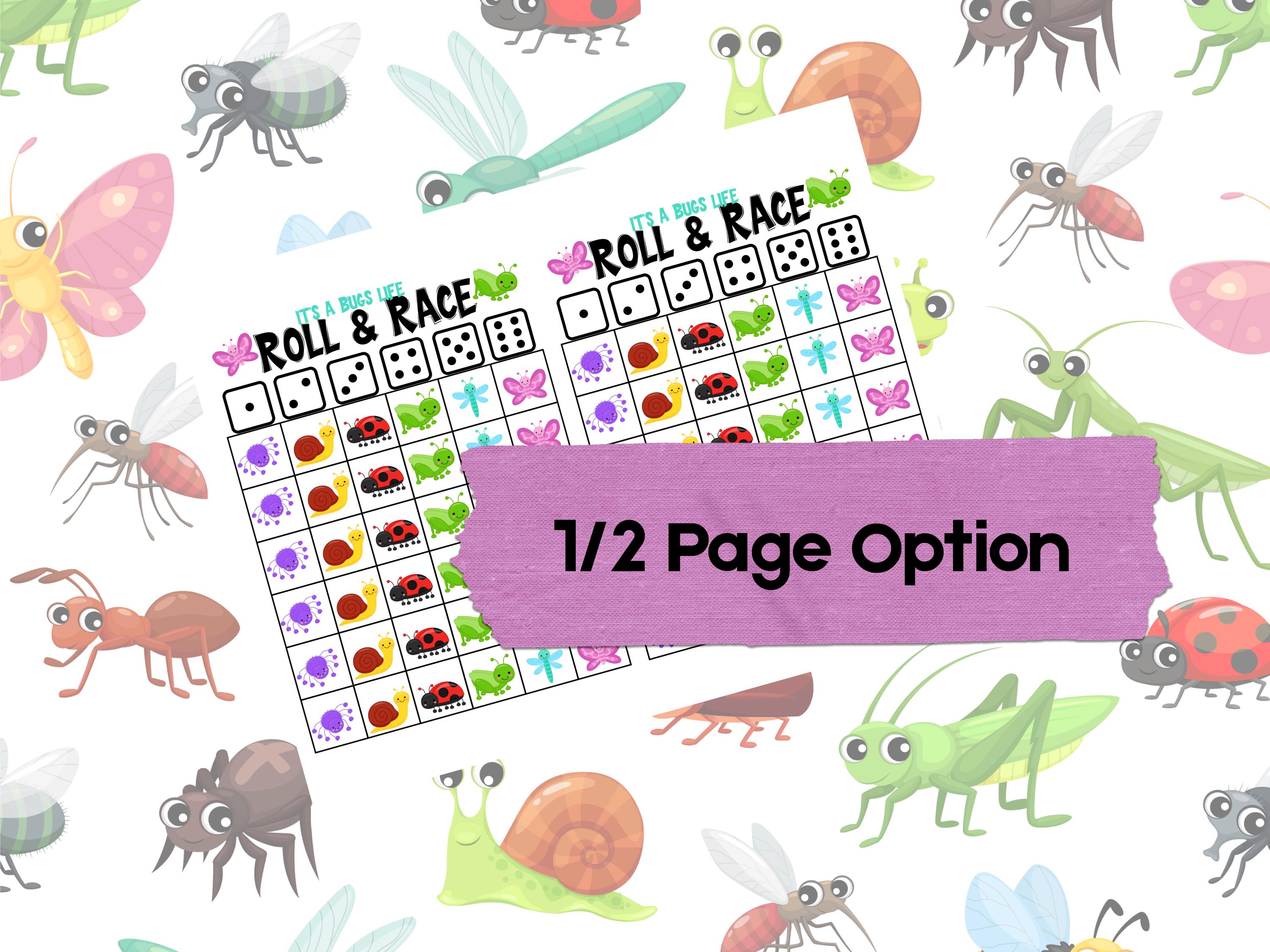 Roll and Cover | Race and Roll | Its a Bugs Life | Preschool Dice Game ...