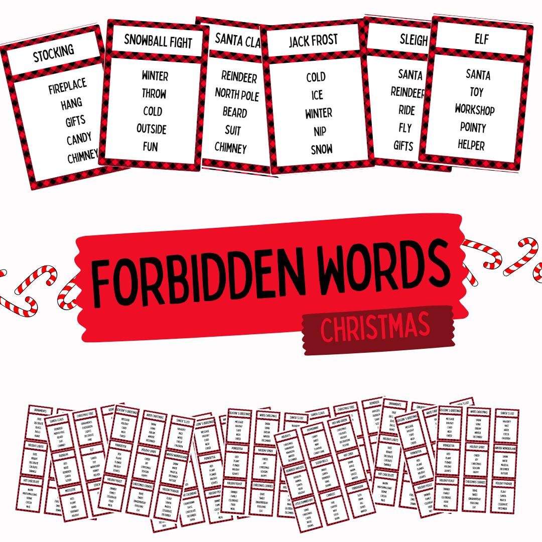 Christmas Taboo Game | Printable Holiday Game | Family Christmas Games ...