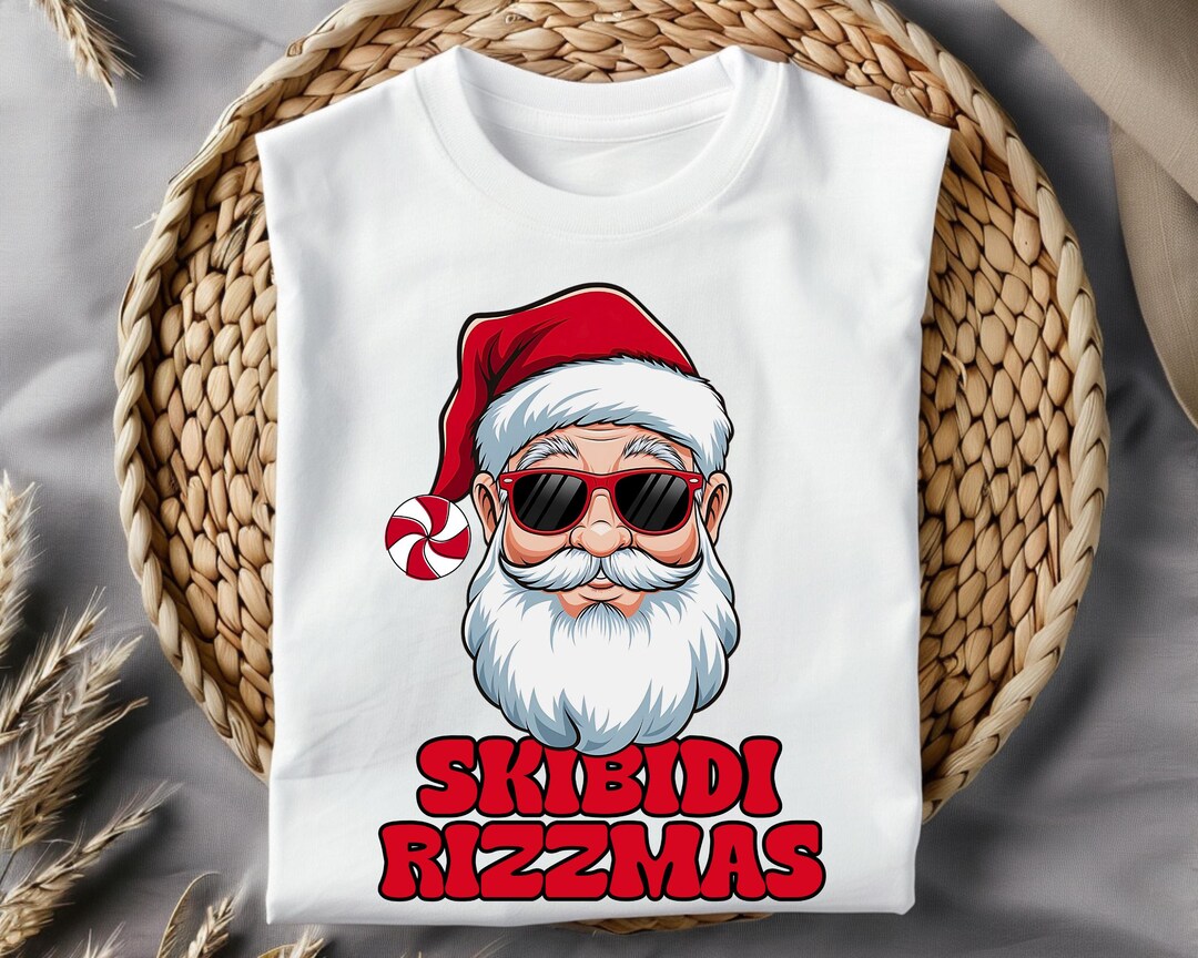 Skibidi Rizzmas Christmas Png, Funny Santa Christmas Design, Santa Bruh ...