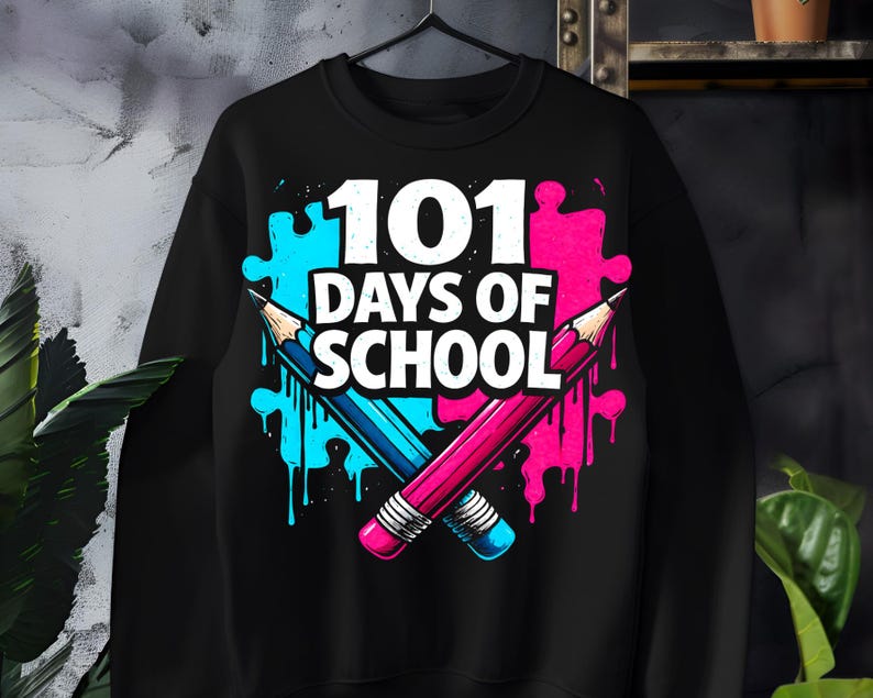 Happy 101 Days of School PNG, Autism Puzzle PNG, Ice Cream Drip PNG ...