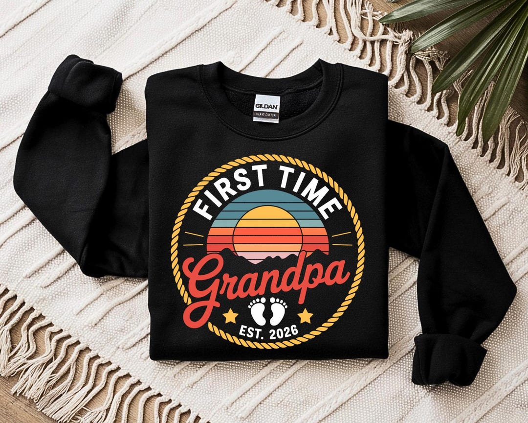 First Time Grandpa Est 2026 PNG, First Time Grandpa 2026, New Grandpa ...
