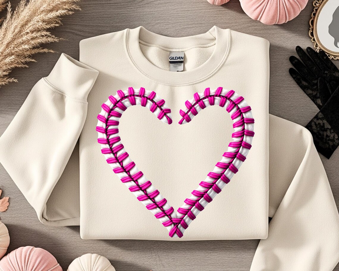 Baseball Heart Stitches PNG, Valentine's Day Shirt Design (digital ...