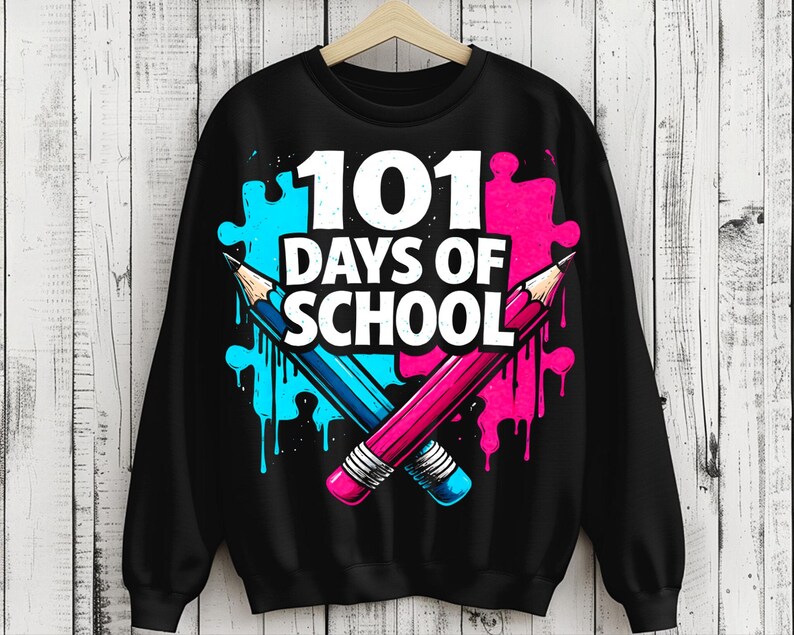 Happy 101 Days of School PNG, Autism Puzzle PNG, Ice Cream Drip PNG ...