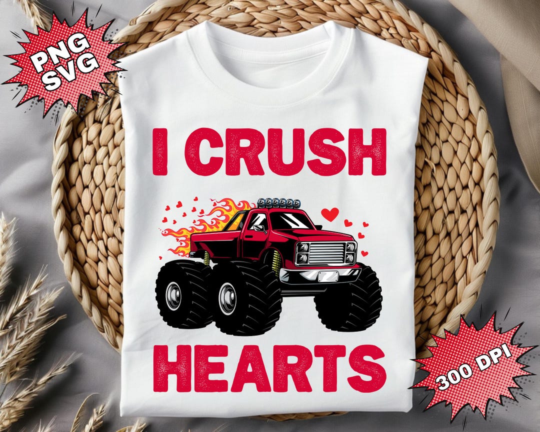 I Crush Hearts Png Svg, Valentine's Day Coquette, Heart Png, Retro ...