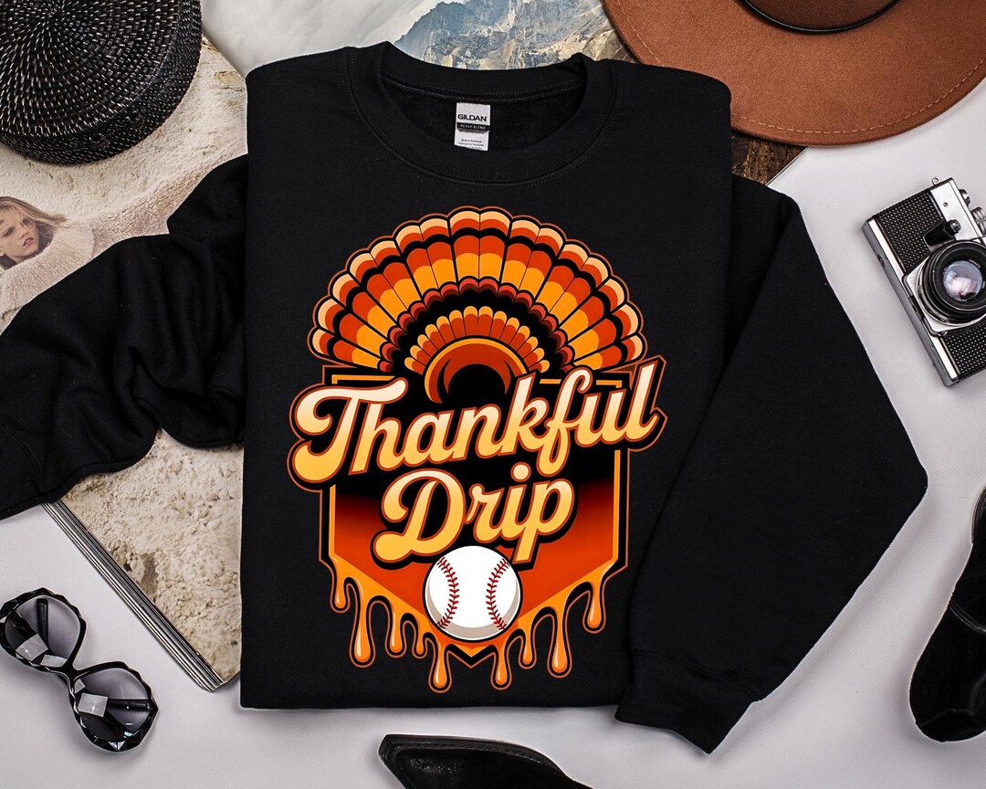 Thankful Baseball Drip PNG, Thanksgiving Design (instant Download) - Etsy