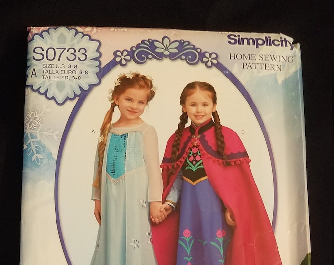 Simplicity S0733 Disney Frozen Home Sewing Pattern Anna and Elsa ...