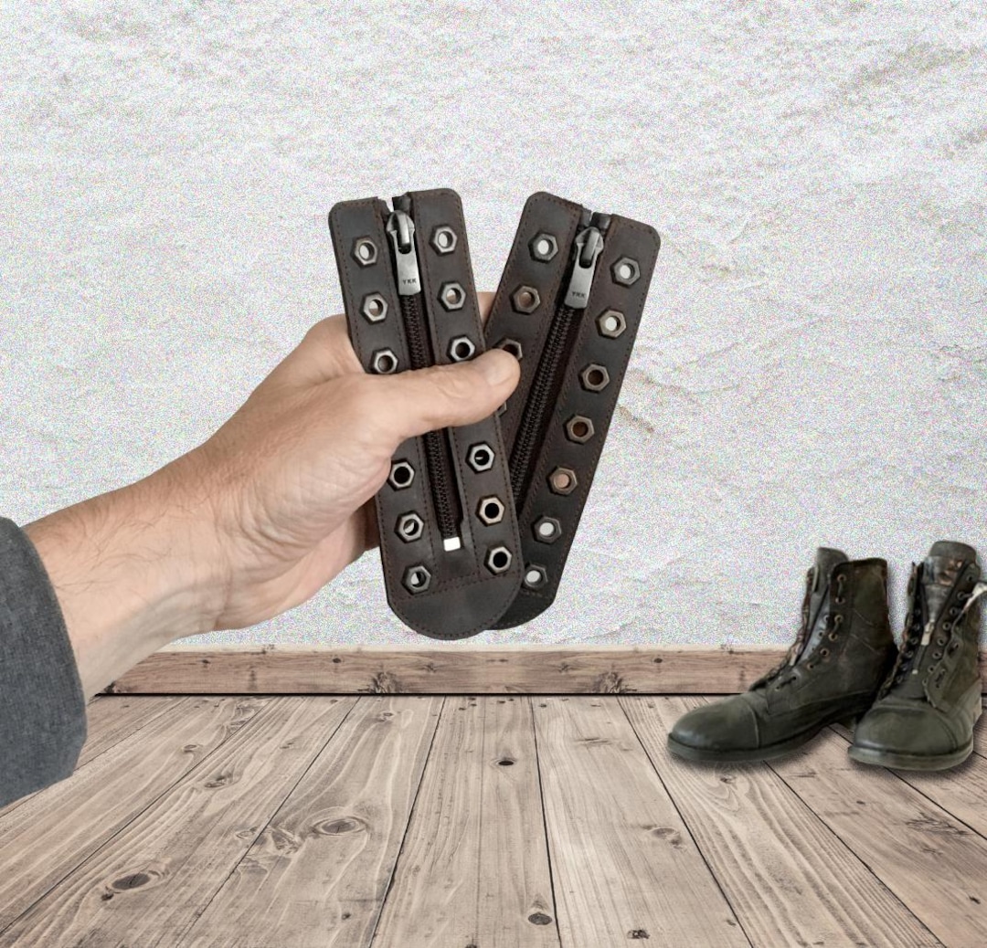 Handmade Unisex Easy Way Take off Boots and Shoes Zipper Unit Oil Crayz ...