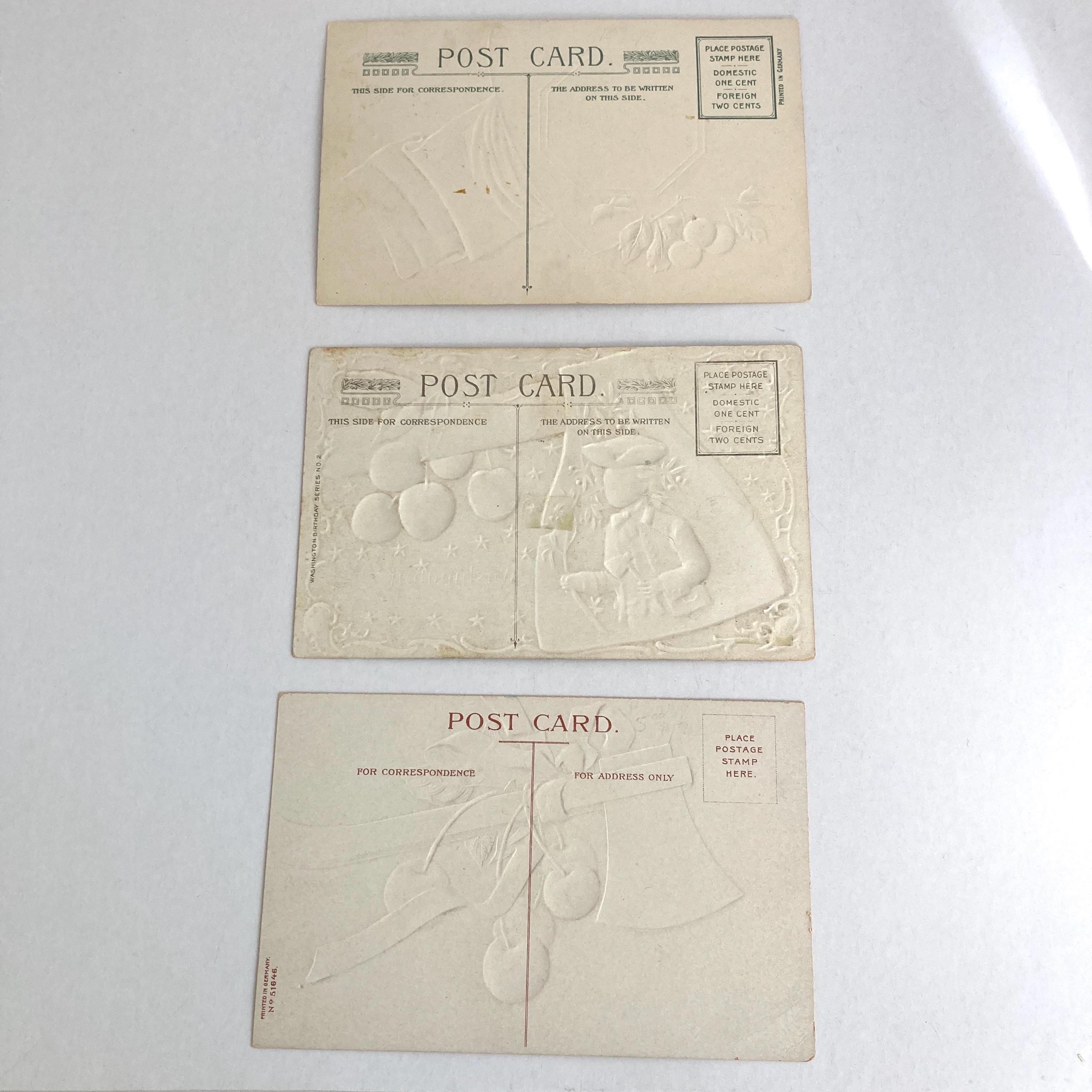 Antique George Washington Postcards Set of 3, Early 1900s Unused ...
