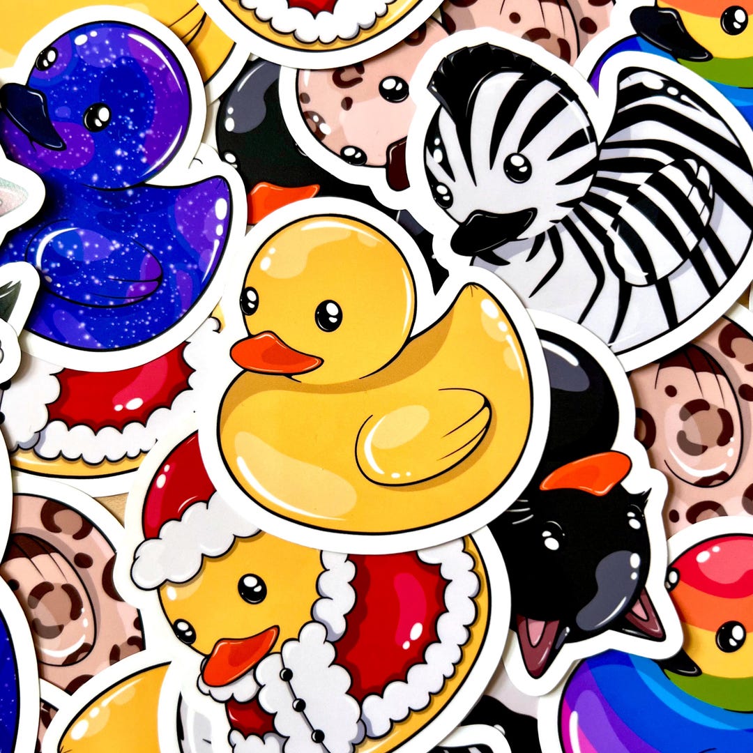 Rubber Duck Vinyl Sticker Collection - Etsy