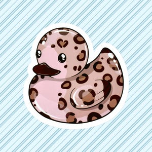 Leopard Rubber Duck Vinyl Sticker - Etsy