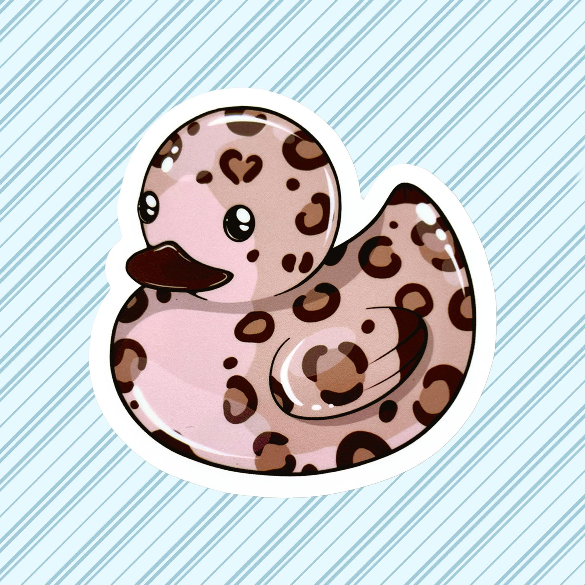 Leopard Rubber Duck Vinyl Sticker - Etsy