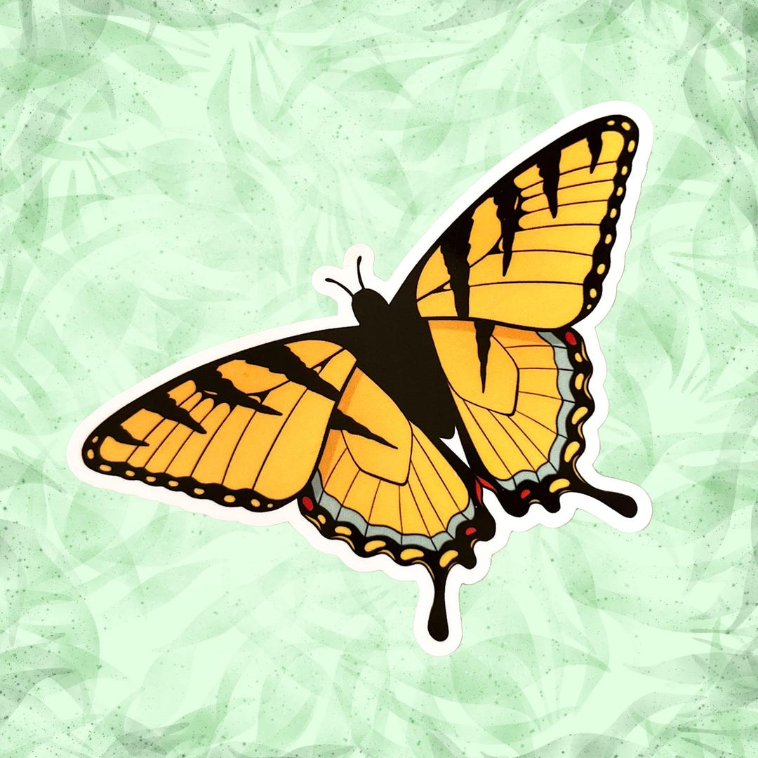 Eastern Tiger Swallowtail Vinyl Sticker - Etsy