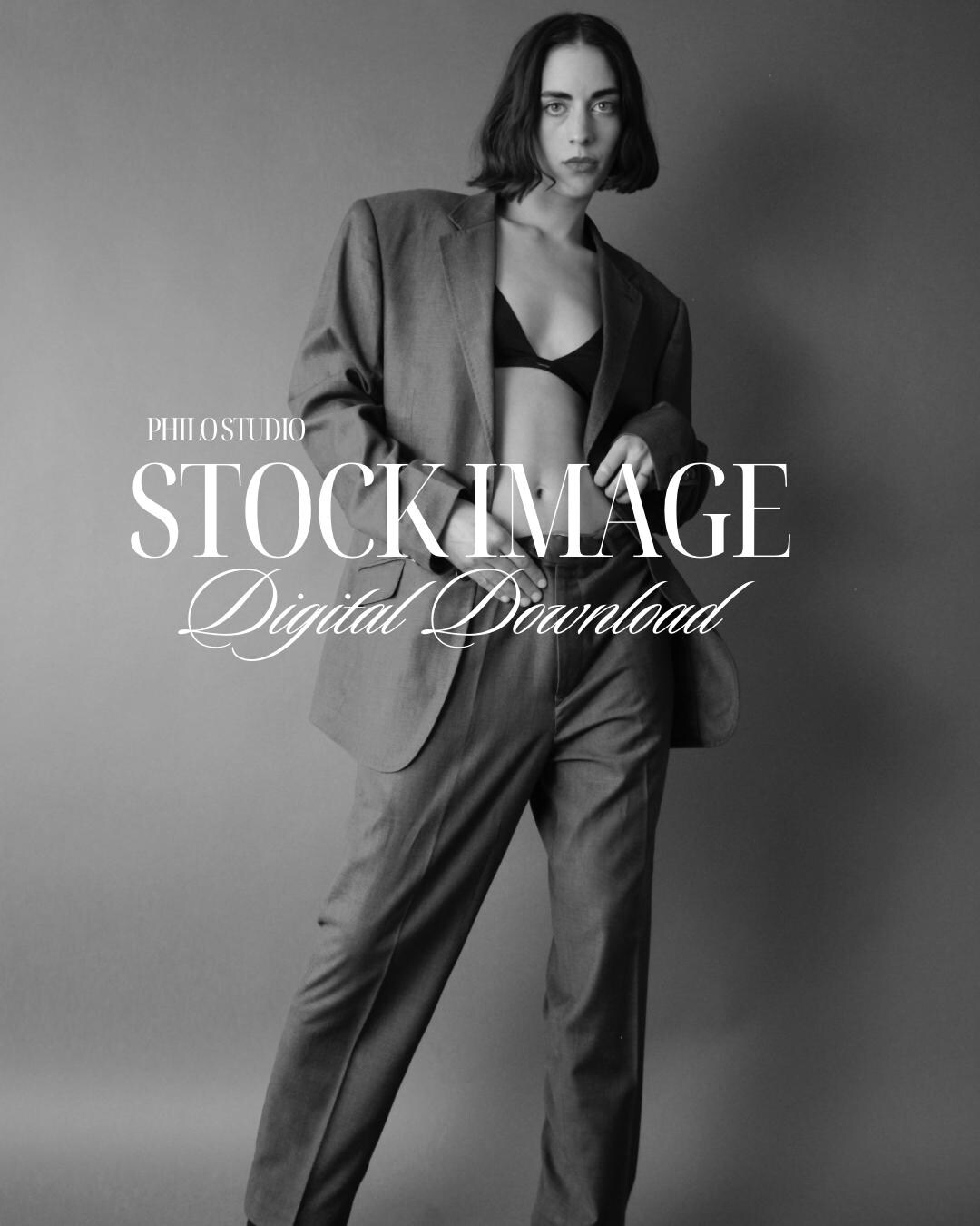 Fashion Stock Image Digital Download Black & White Portrait - Etsy