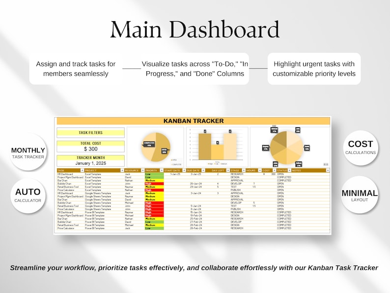 Kanban Excel Sheet Kanban Board Excel Kanban Board Kanban Task Tracker ...