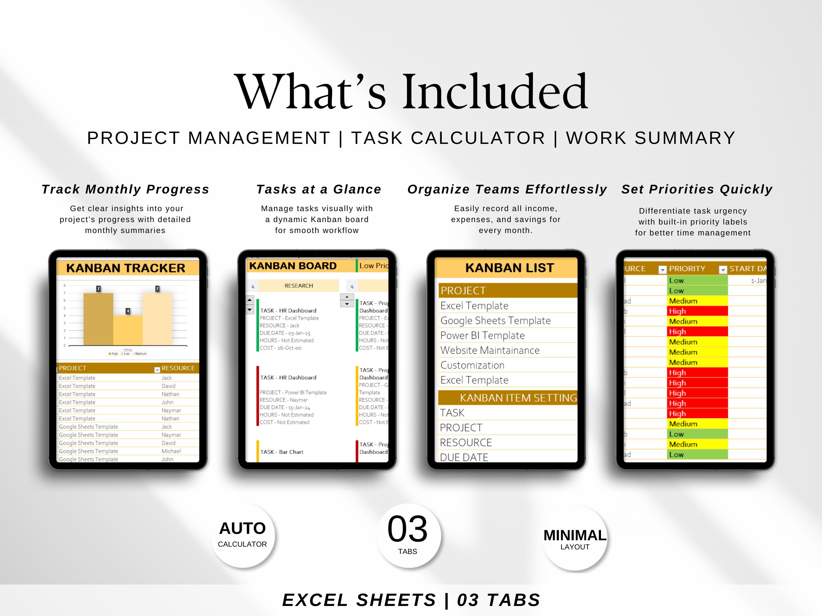 Kanban Excel Sheet Kanban Board Excel Kanban Board Kanban Task Tracker ...