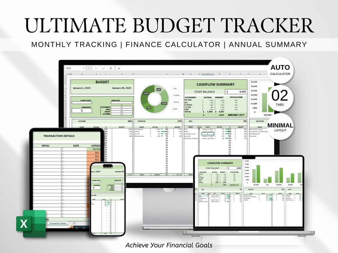 Easy Budget Planner for Excel Easy Budget Planner Excel Spreadsheet ...
